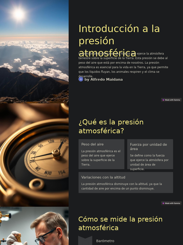 Introduccion a La Presion Atmosferica | PDF