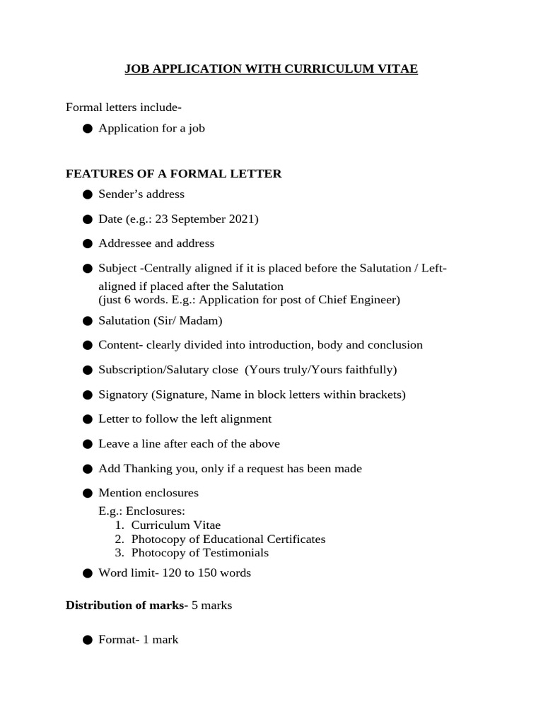 Job Application With CV | PDF