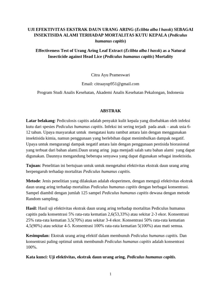 Artikel Kti Citra | PDF