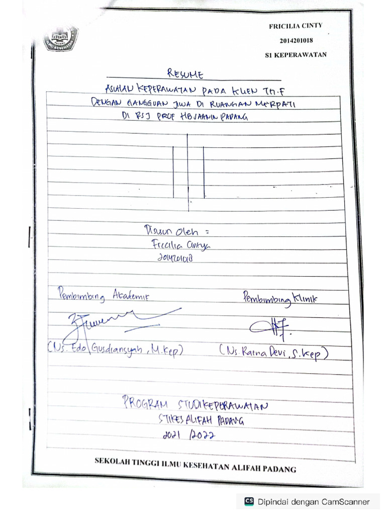 Contoh Resume Askep | PDF
