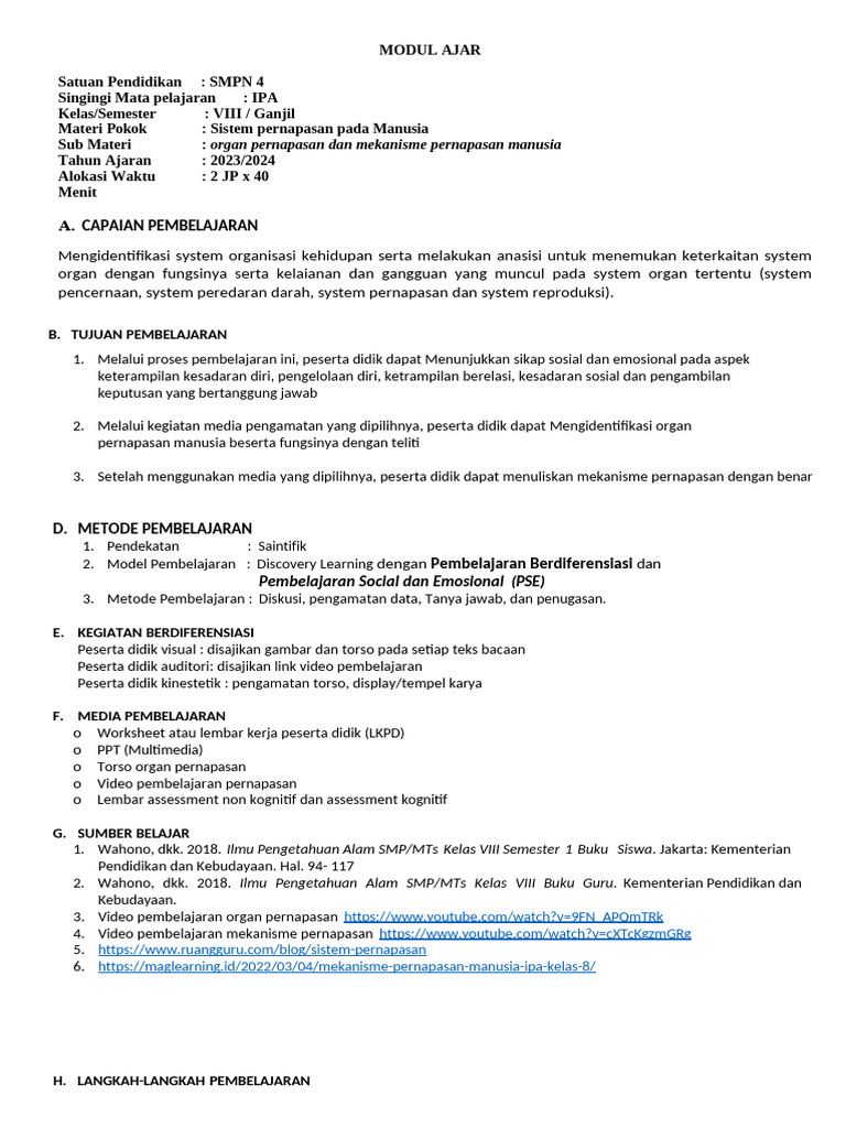 3.3 Modul AJAR Diferensiasi Dan PSE | PDF