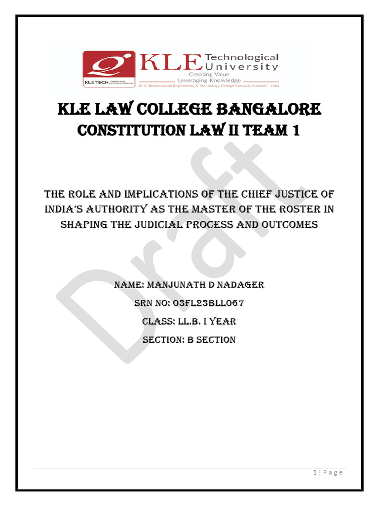 Daneshwari S Akki 03FL23BLL025 | PDF | Supreme Court Of India | Supreme ...