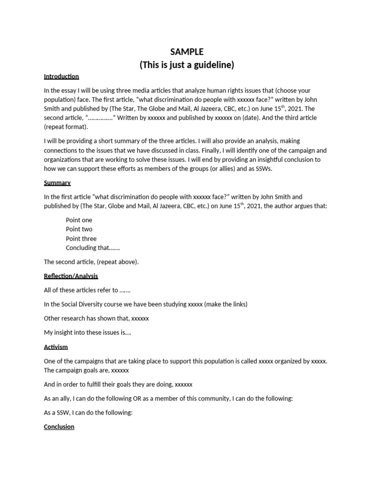 Sample - Media - Assignment - Spring 2022 | PDF