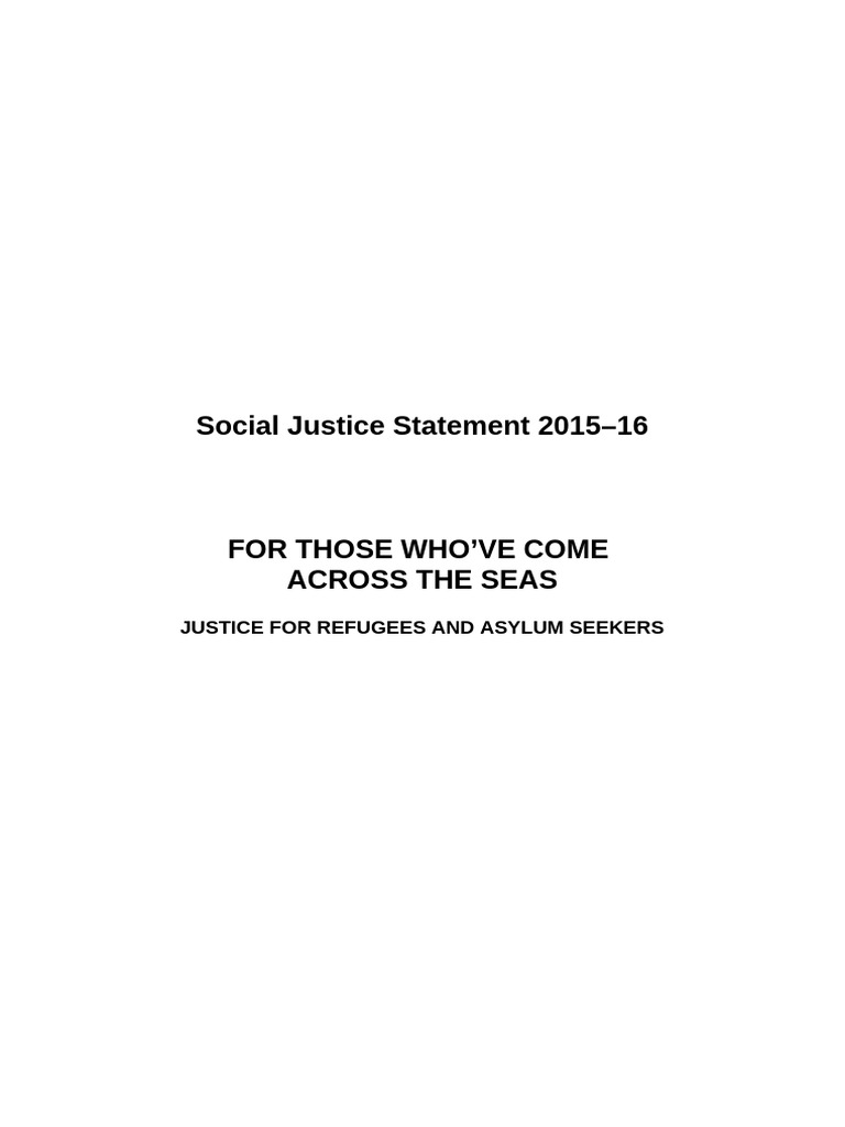 Social Justice Statement 2015 16 Text Version | PDF