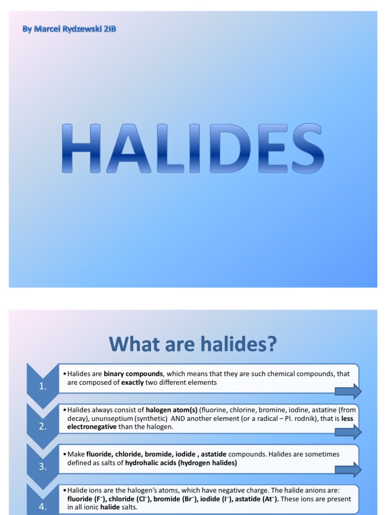 What are halides and their properties | PDF