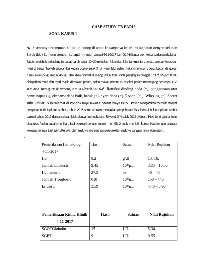 Case Study TB Paru | PDF