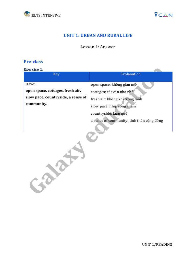 Lesson 1 - Key | PDF