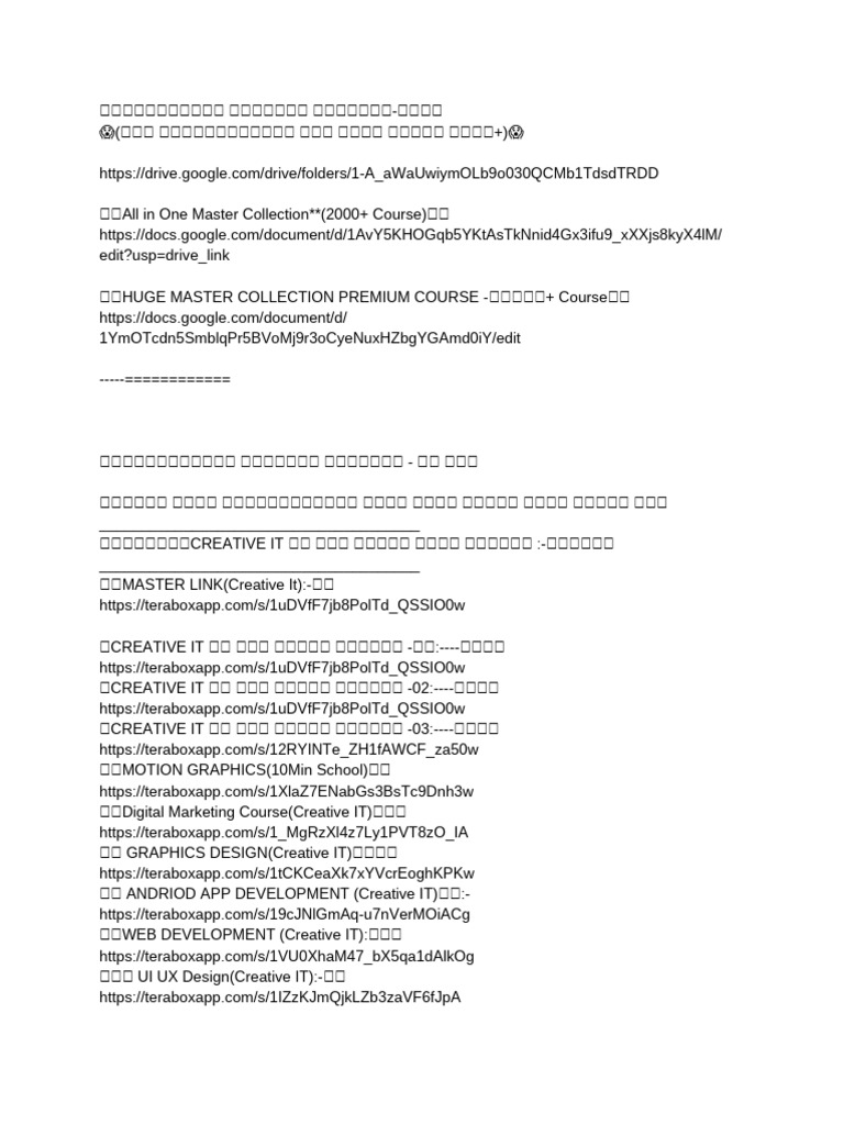 Course Link Sheet | PDF