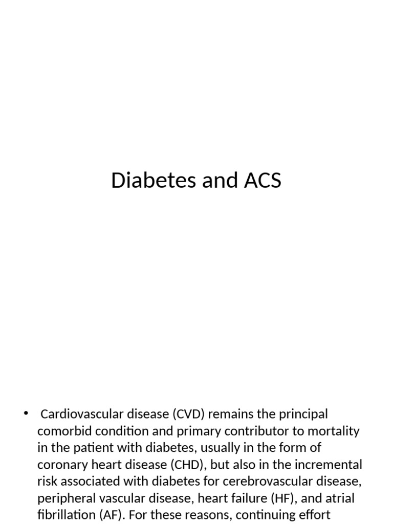 Diabetes and ACS | PDF