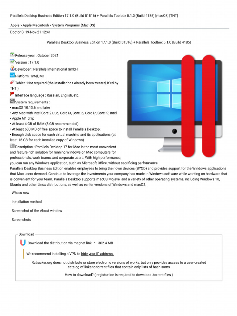 How To Install Parallels en MacBook Air M1 | PDF