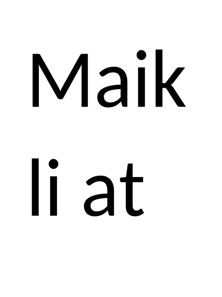 Maikli at Mahabang Salita | PDF