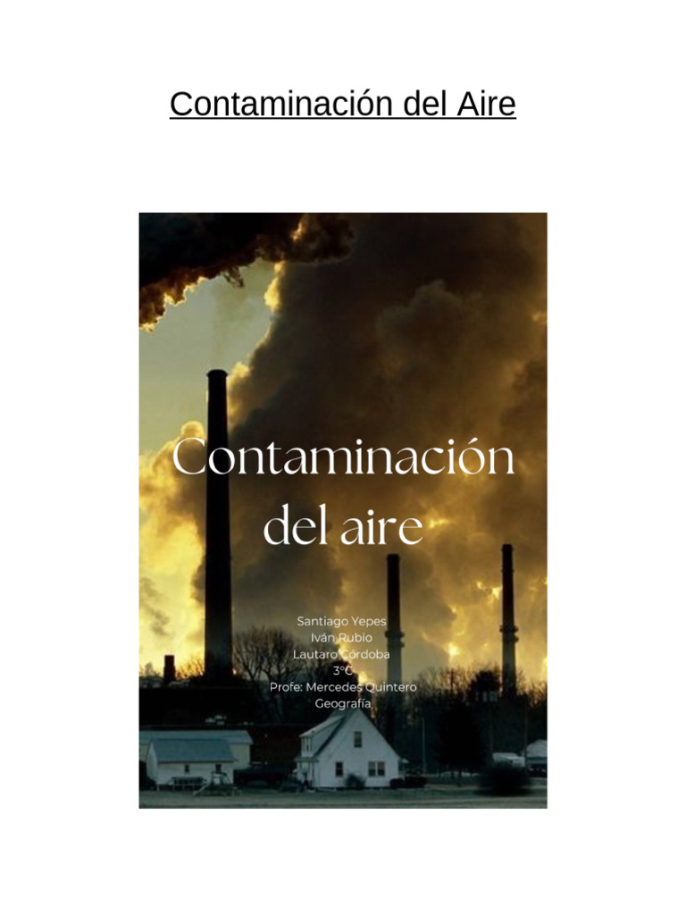 Contaminación Del Aire | PDF