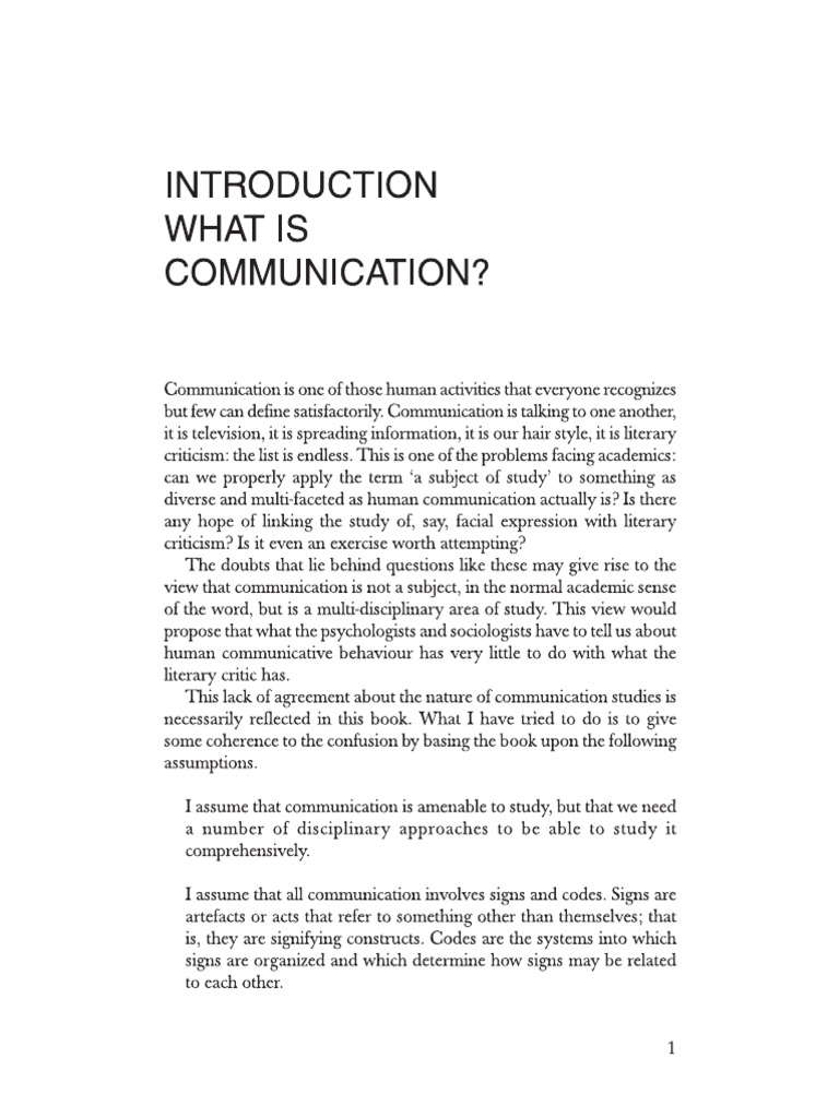Introduction To Communication - John Fiske | PDF