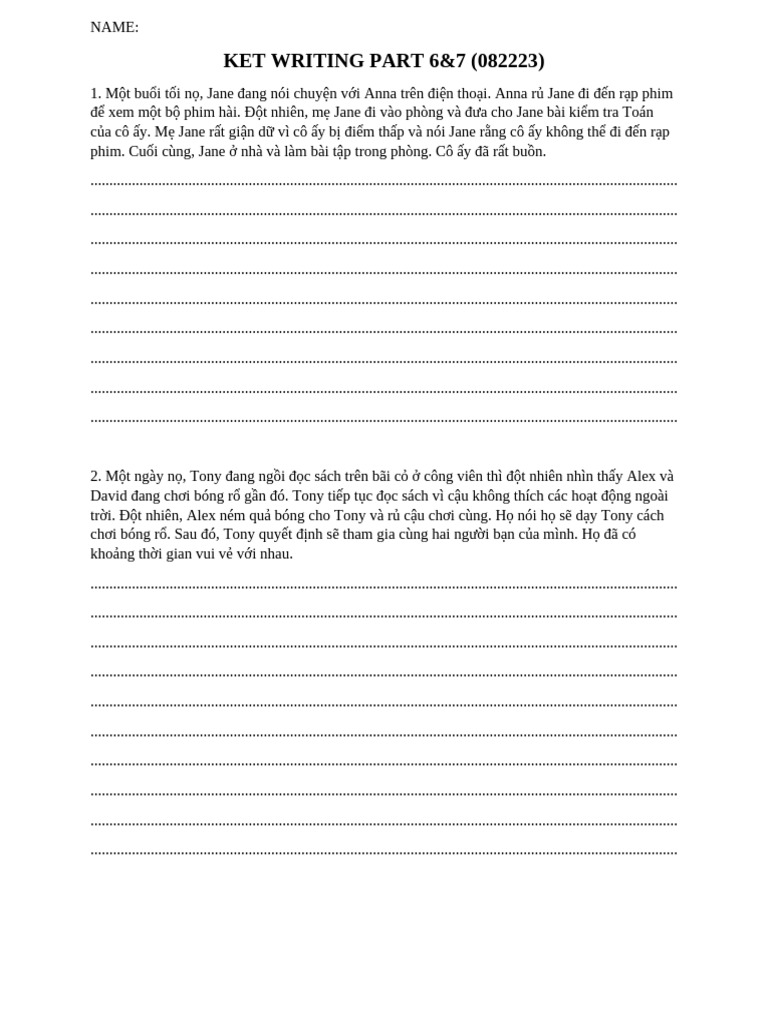 Writing Part 6&7 P2 | PDF