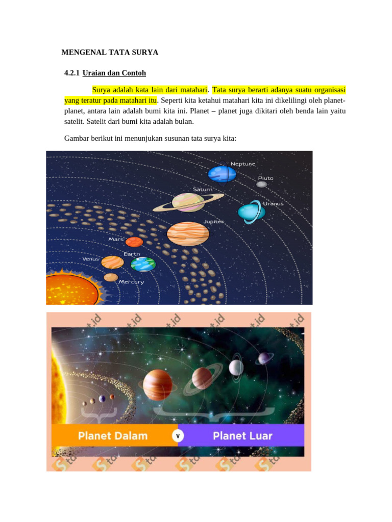 Pertemuan Ke 5, Mengenal Tata Surya | PDF