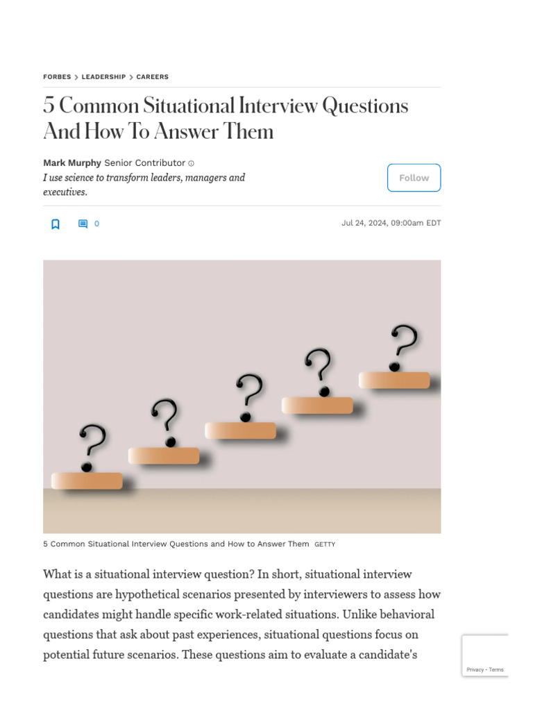 5 Situational Interview Questions and How To Answer Them | PDF