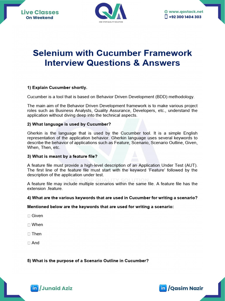 Selenium With Cucumber | PDF