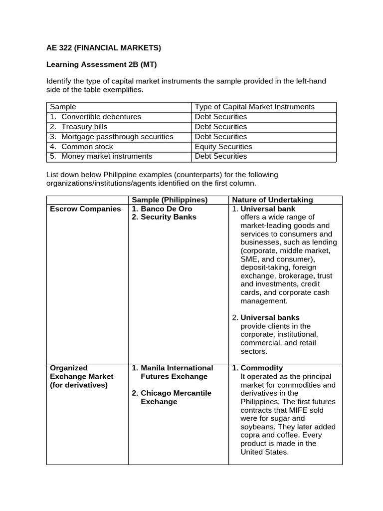 Learning Assessment 2B MT 1 | PDF