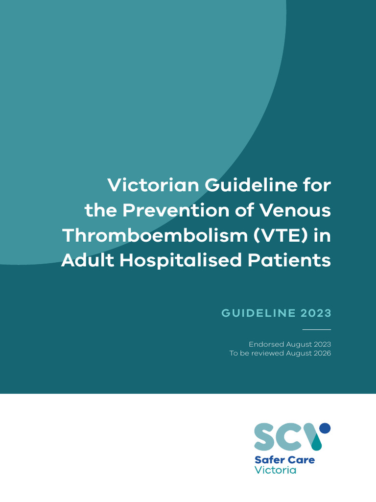 Guideline for the Prevention of Venous Thromboembolism | PDF