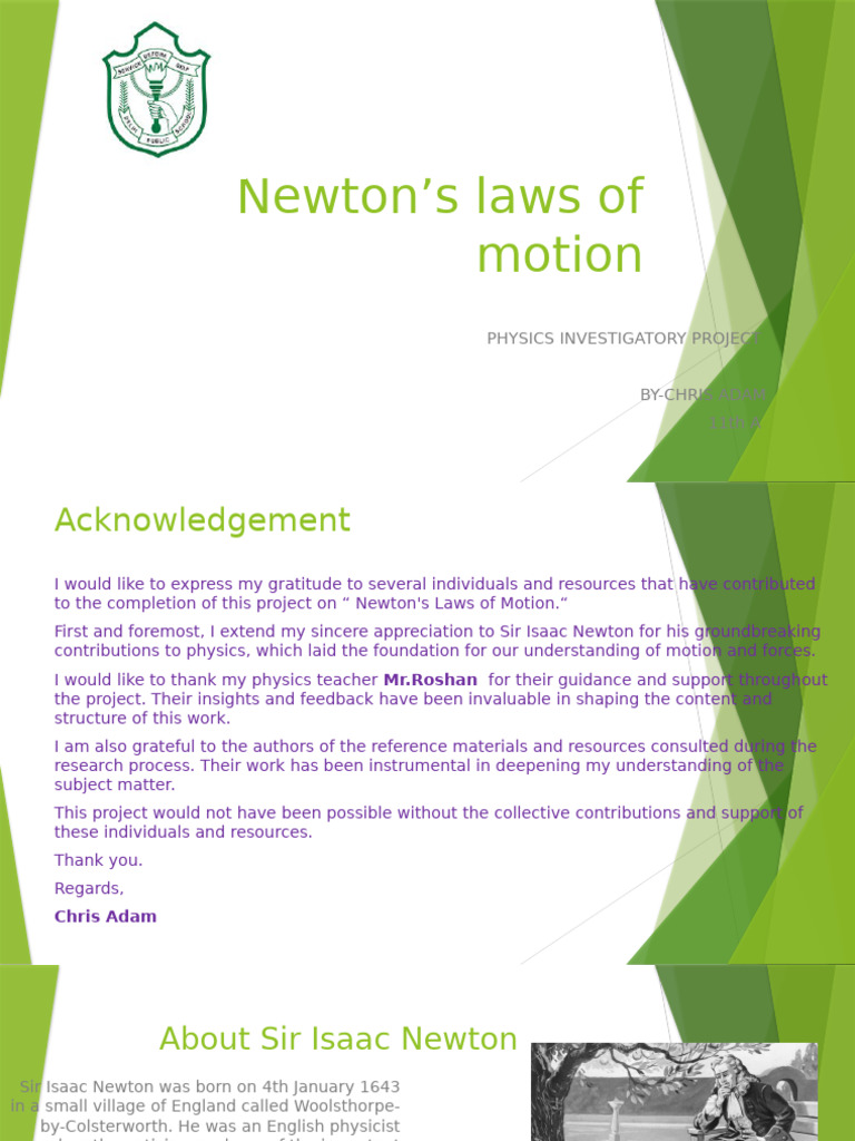 Newton’s Laws of Motion | PDF