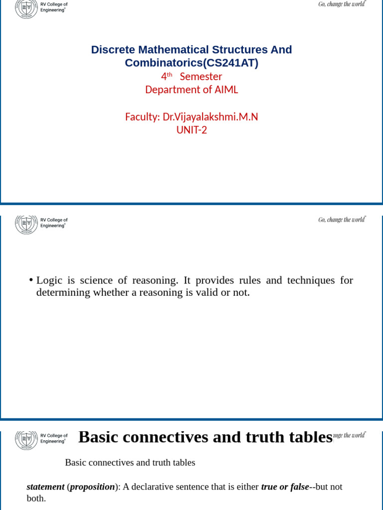 DMS-Unit-2-Fundamental of Logic | PDF