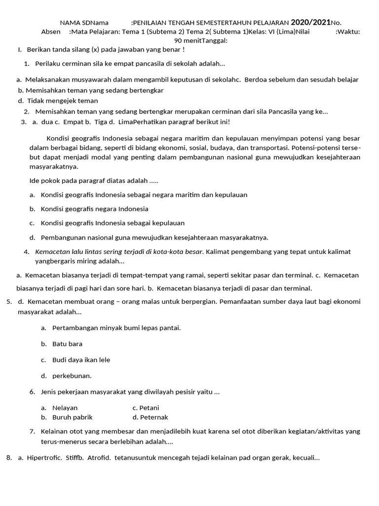 Soal PTS 2 | PDF