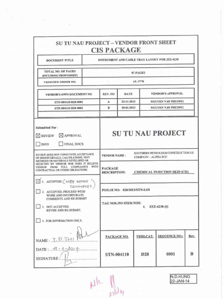 STN-004110-D28-0001 Rev B Instrument Cable Tray Layout (ZZZ-4230) - CL ...