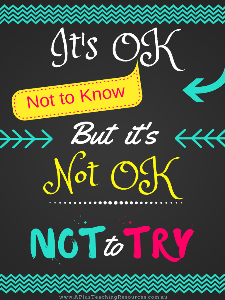 OK Not To Know Poster | PDF