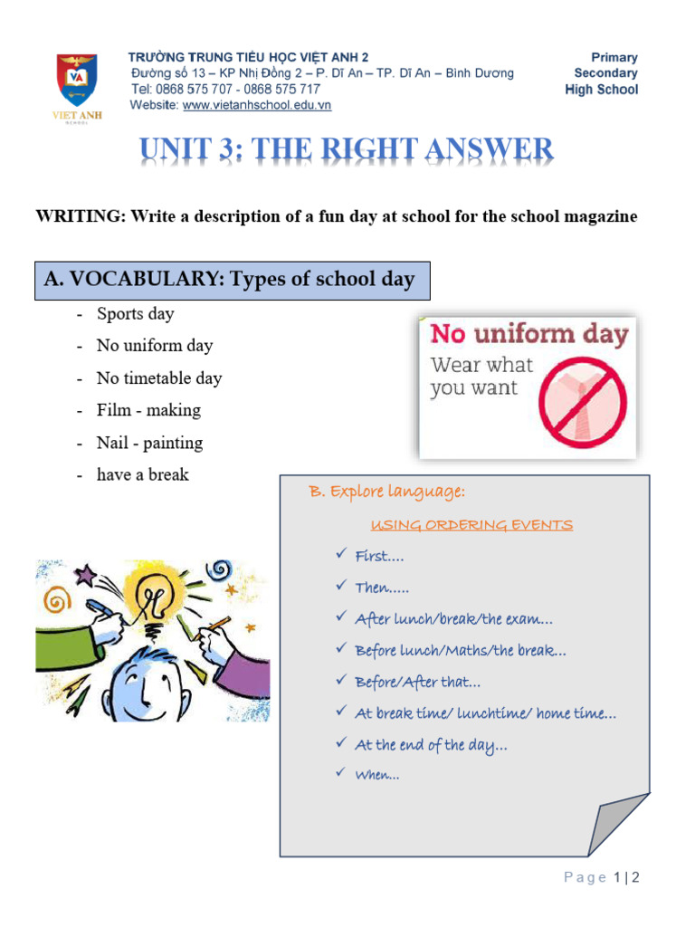 Ket - Unit 3 - Writing | PDF
