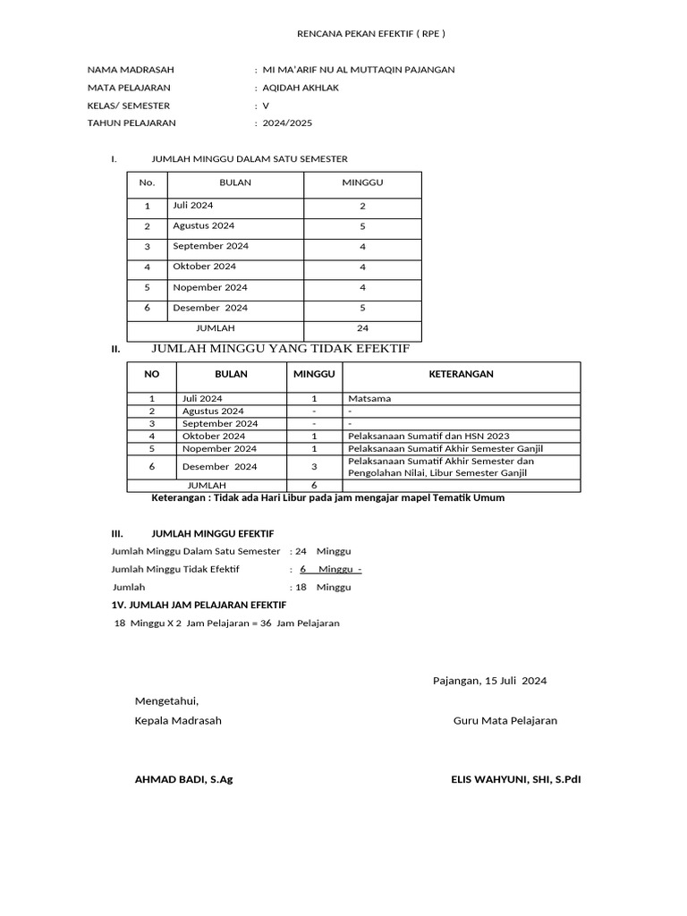 RPE GANJIL 2024 | PDF