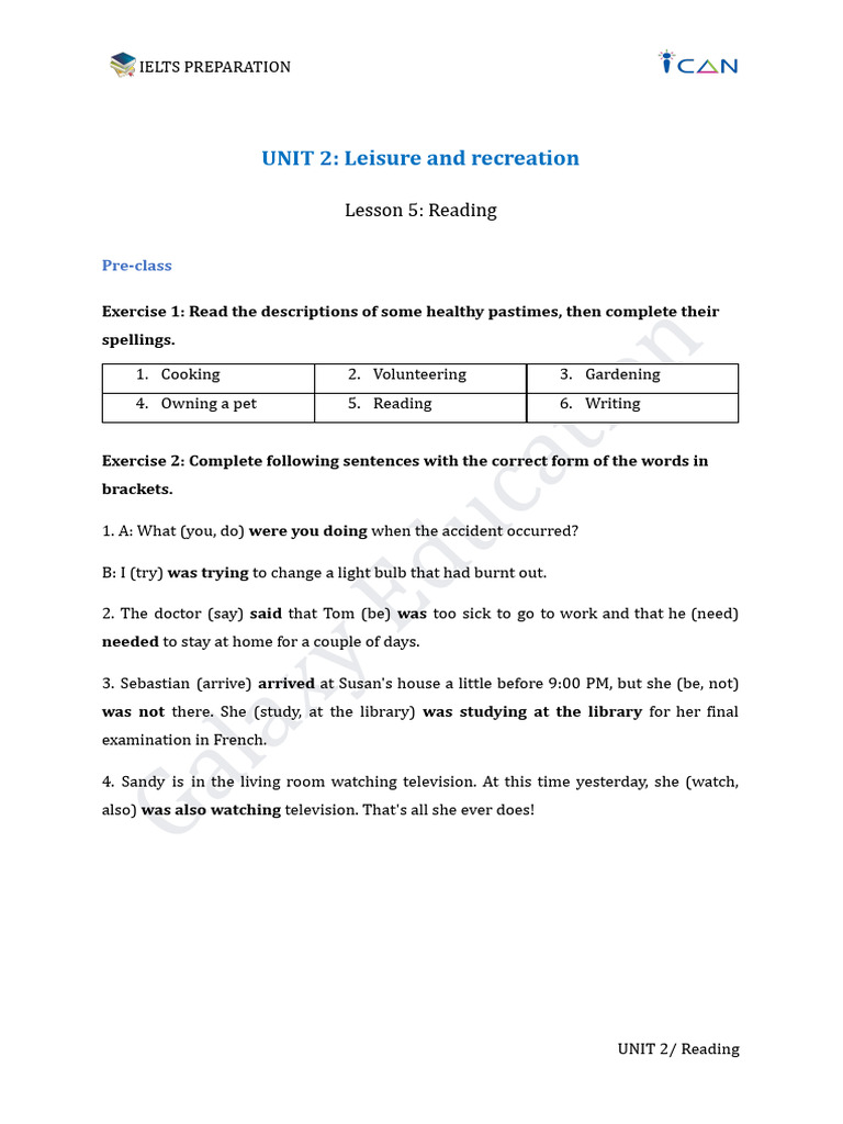Prep - U2 - L5 - Key | PDF