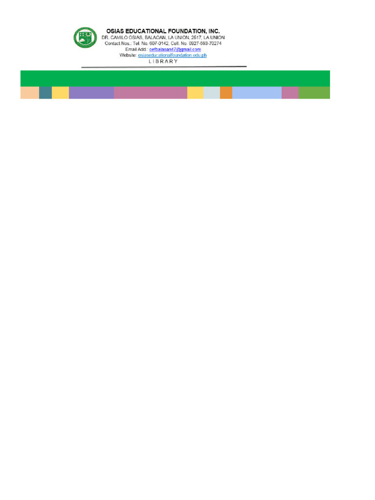 Summary Matrix of Library References and Journals Etc. | PDF ...