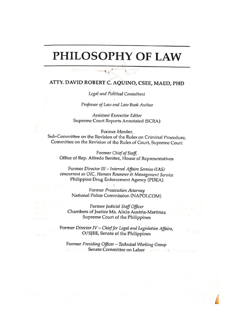 Toaz - Info Philosophy of Law by Atty David Aquino PR | PDF