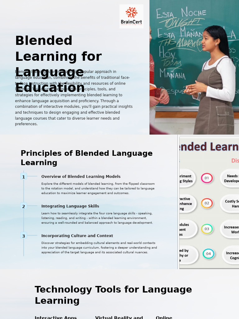 Blended Learning For Language Education | PDF | Learning | Career & Growth