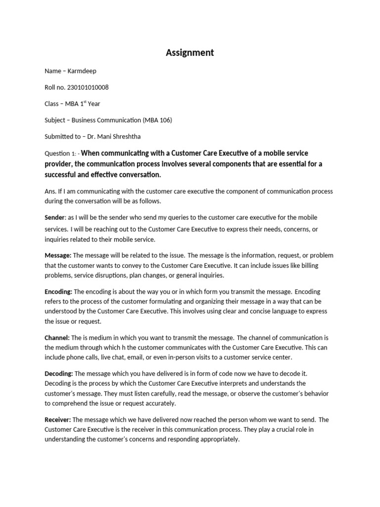 Karmdeep Assignment 1 | PDF | Communication | Information