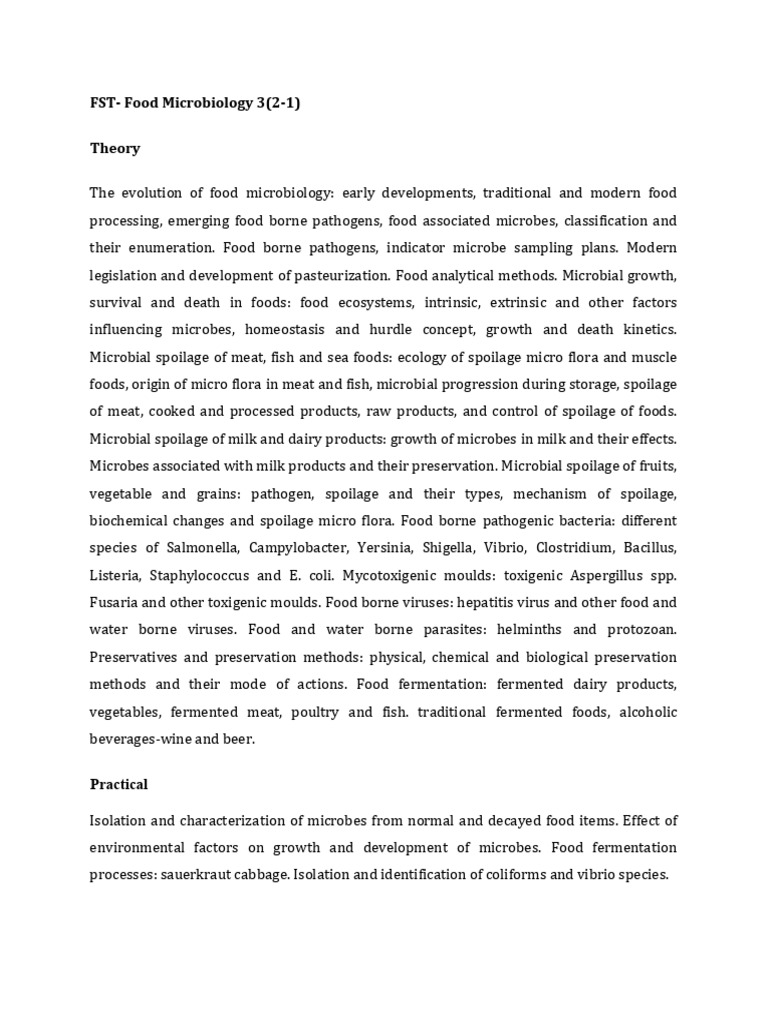 Food Microbiology | PDF
