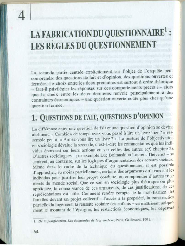 Singly (2006) Le Questionnaire Chap.4 Cropped | PDF