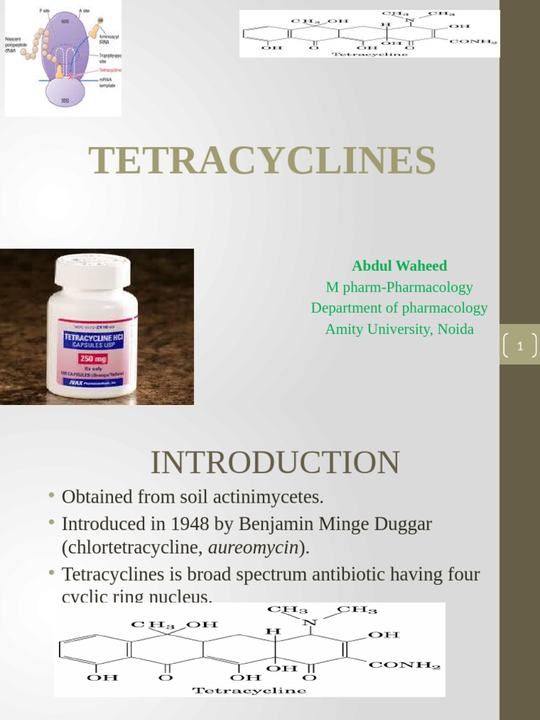 tetracyclines-UNIT 1 | PDF