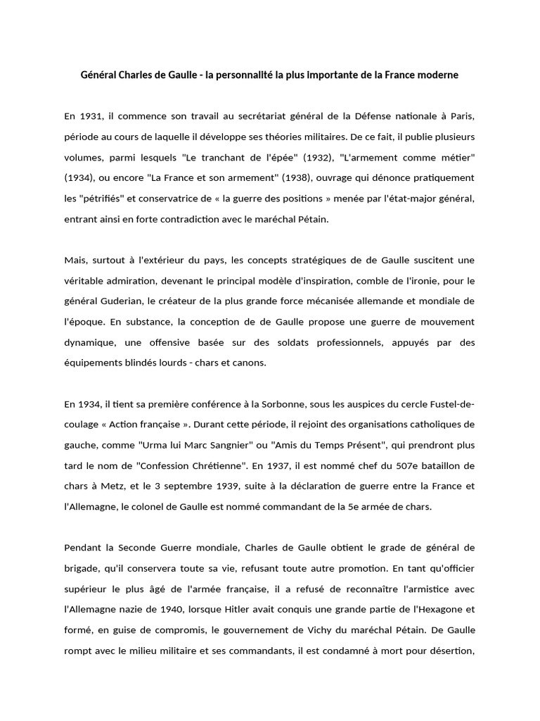 Charles de Gaulle | PDF