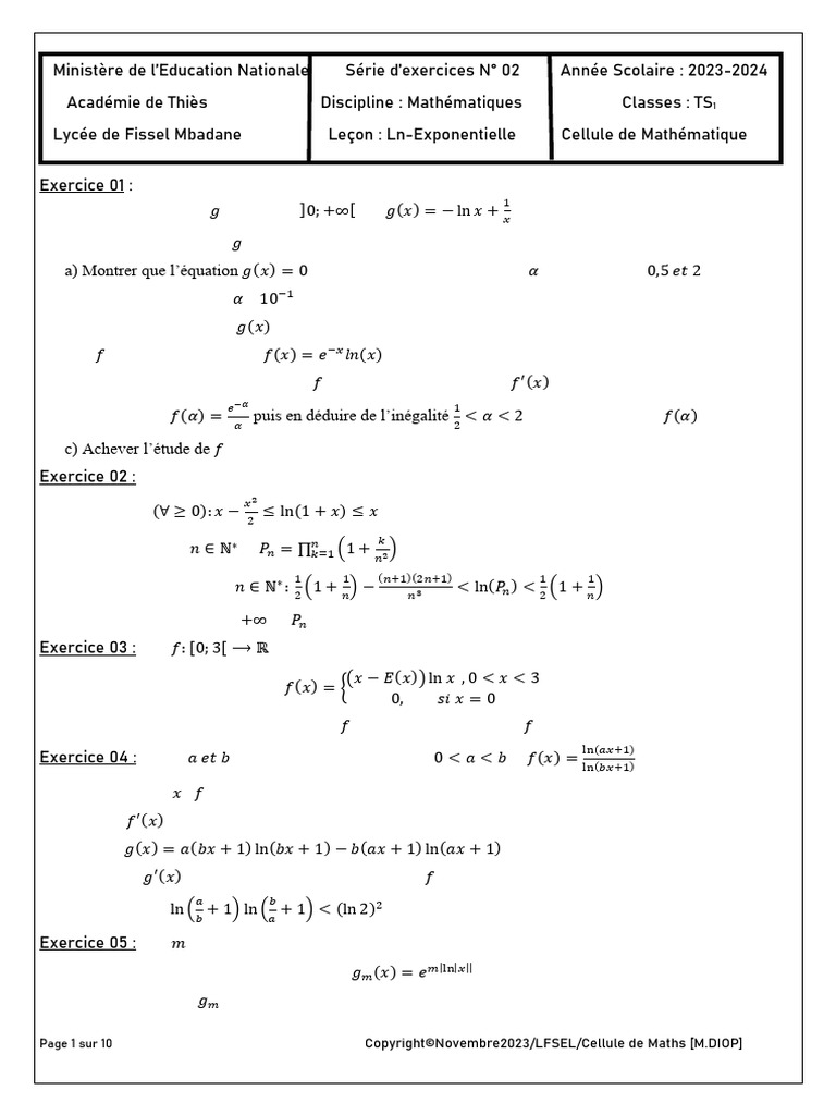Ts1 LFSEL TD5 Ln-Expo | PDF