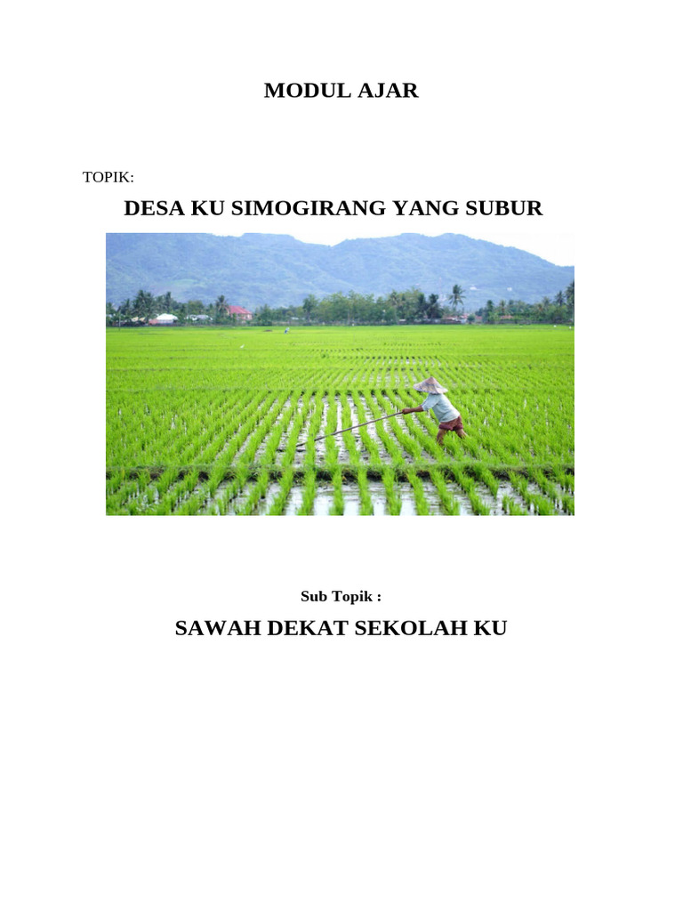 MODUL AJAR Minggu Pertama | PDF