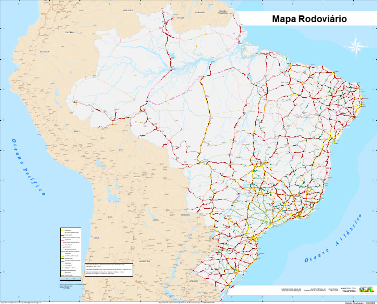 Mapa Rodoviário Do Brasil | PDF
