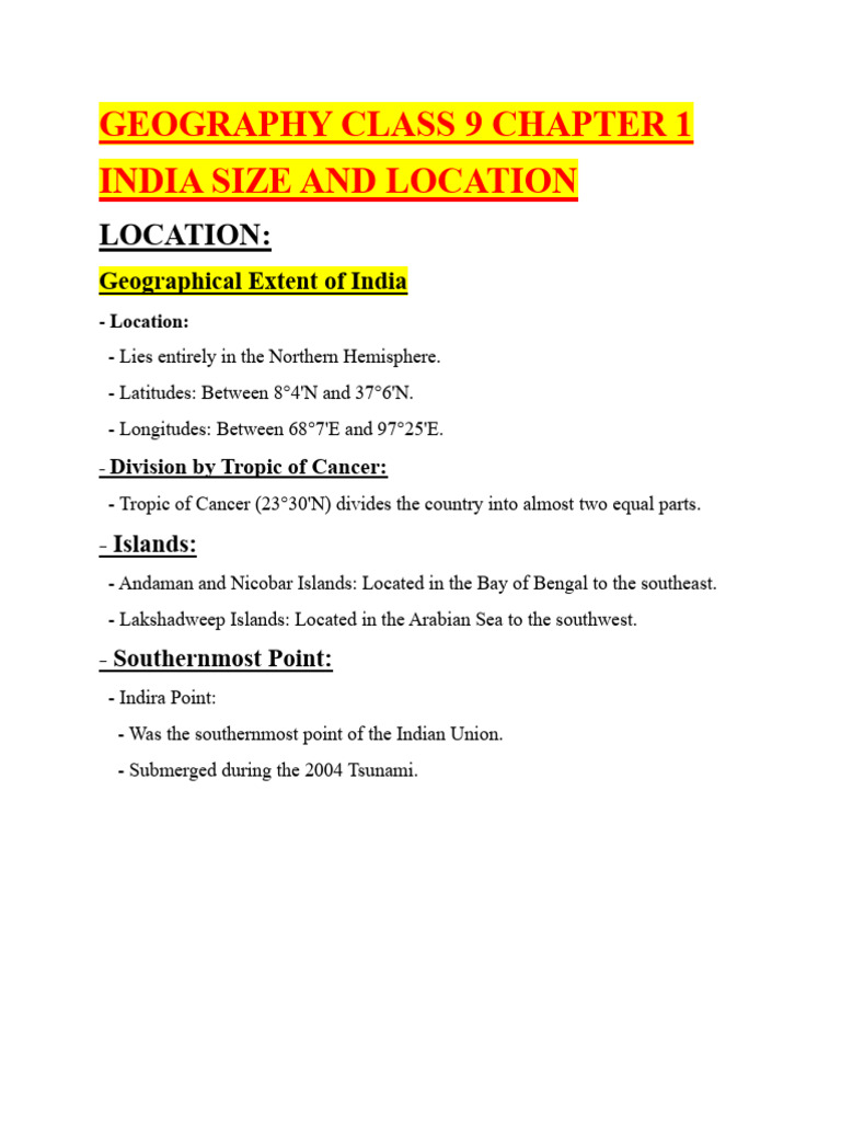 Class 9th Geography Complete Notes | PDF