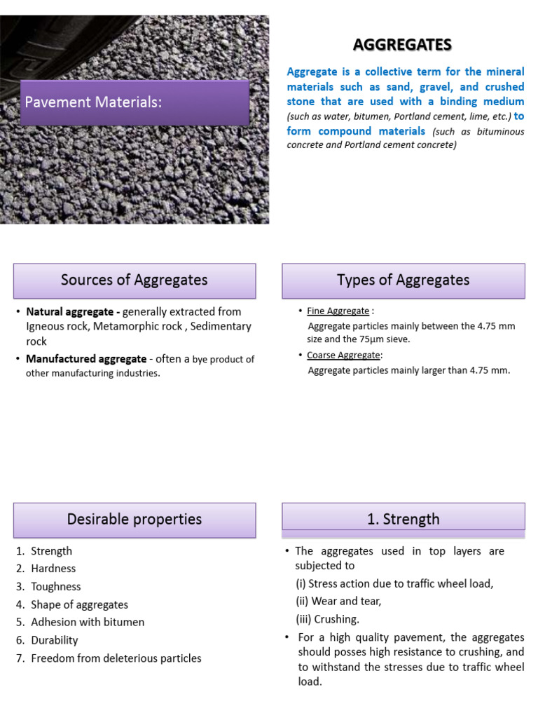 Transportation Engineering Notes - Aggregates | PDF