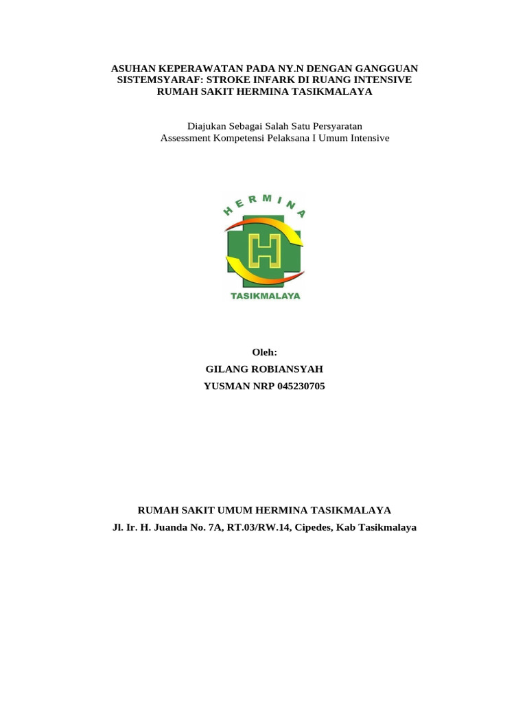 ASKEP STROKE INFARK Final Gilang Robiansyah-1 | PDF