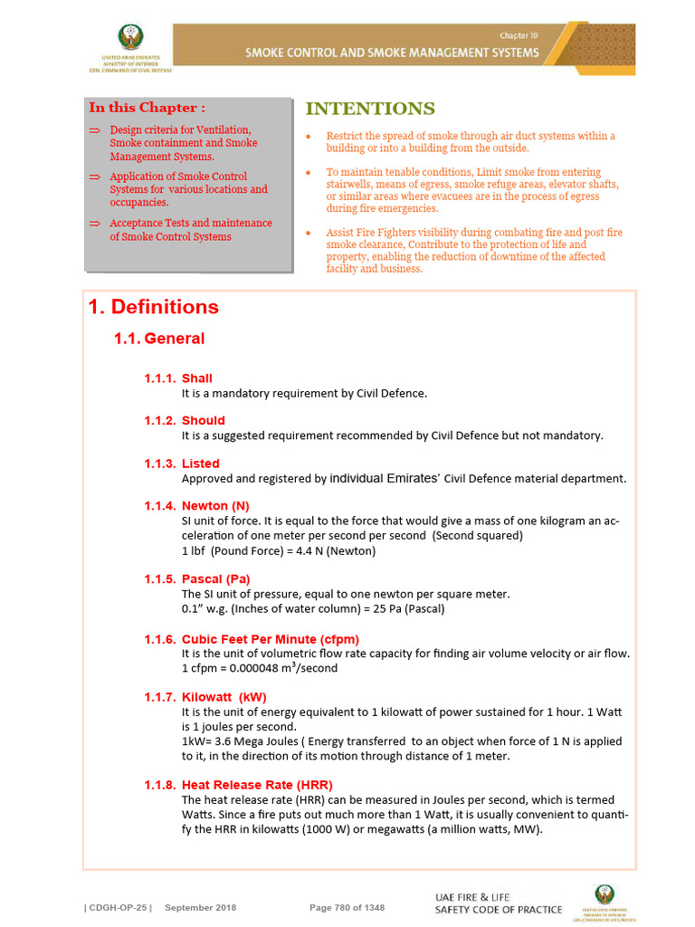 UAE FIRE CODE - ENG - SEPTEMBER - 2018 - Compressed-780-830 | PDF