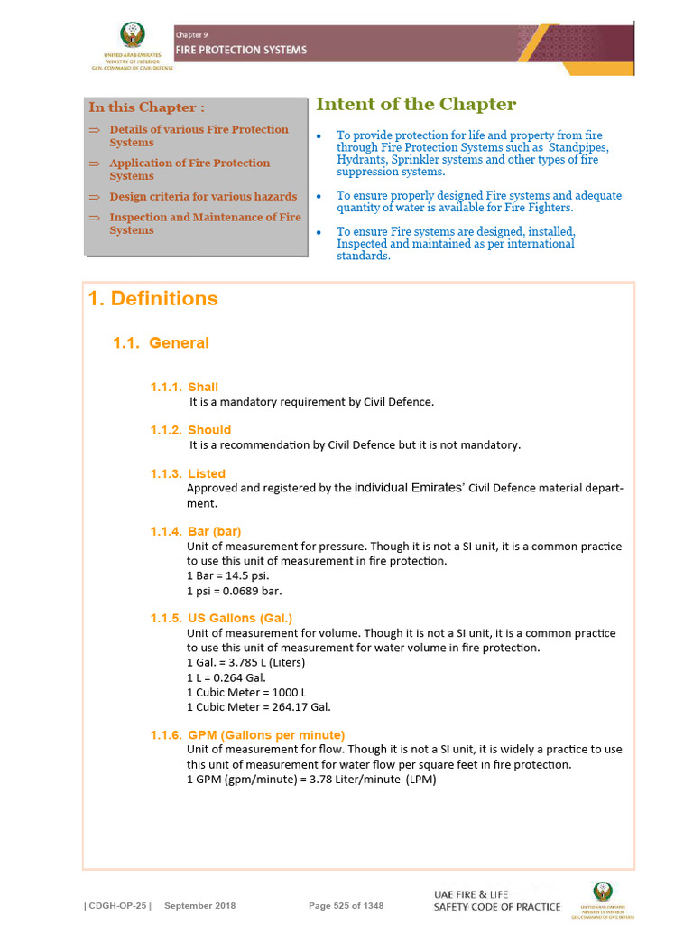 UAE FIRE CODE - ENG - SEPTEMBER - 2018 - Compressed-525-581 | PDF