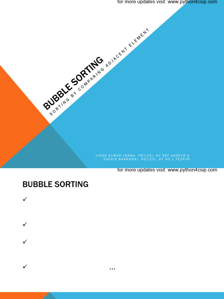 Bubble Sorting Demo | PDF