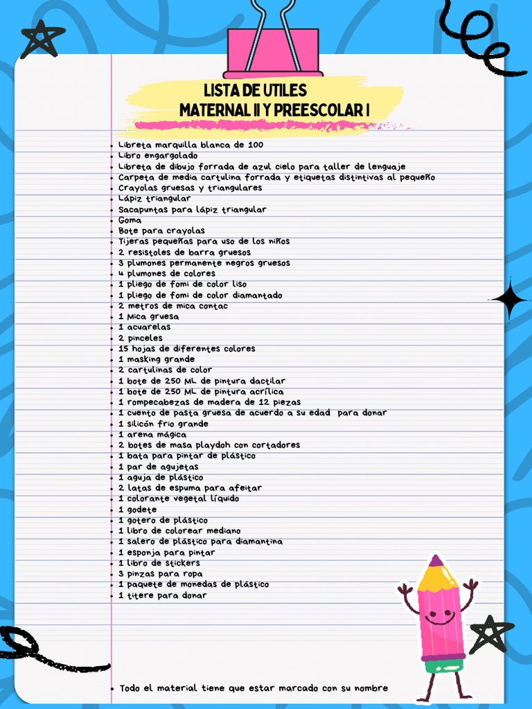 Lista Utiles Miss Yos | PDF