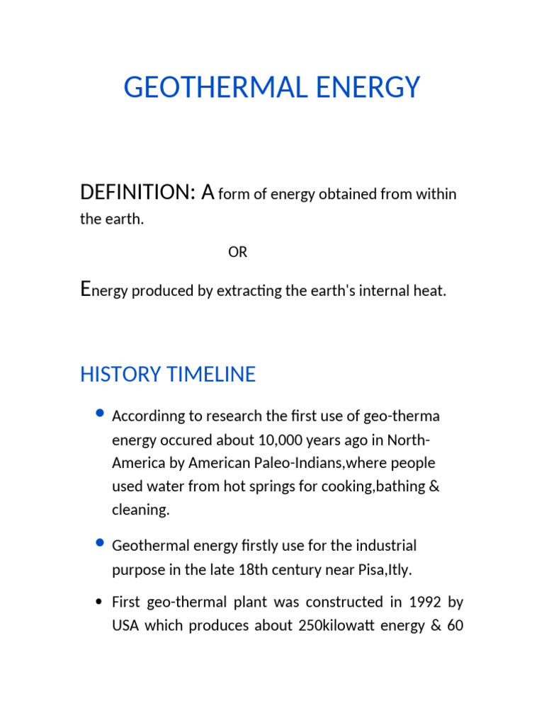 Geothermal Energy | PDF